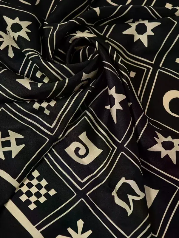 Nanushka Miani Printed Scarf - Black