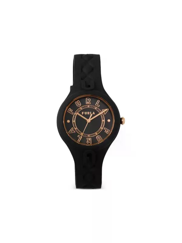 Furla Patterned 34mm Watch - Black