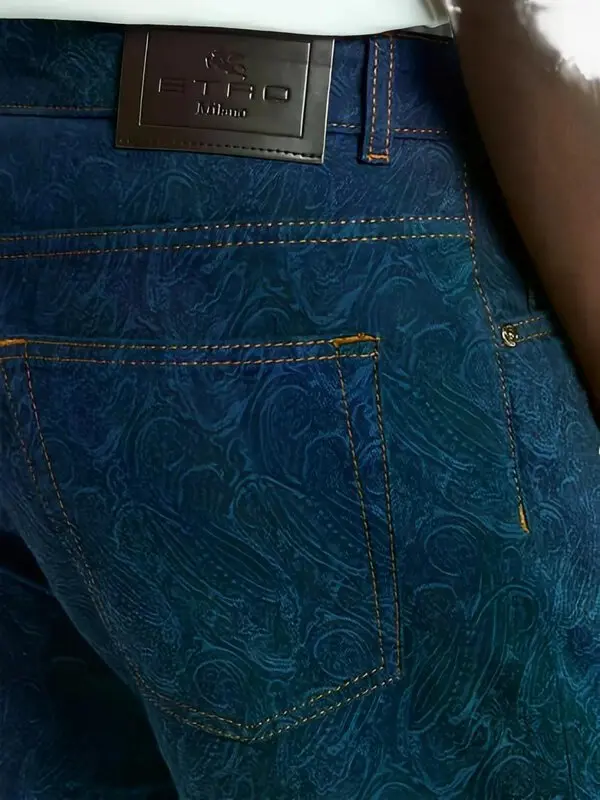 Etro Jacquard Floral Paisley Jeans