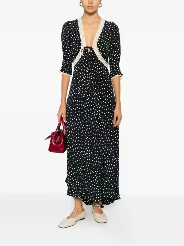Rixo Dotted Lace Dress
