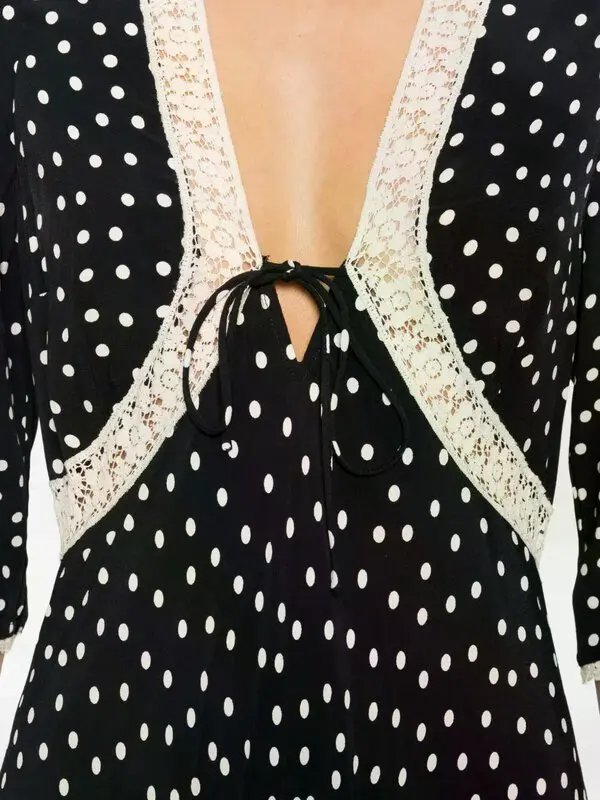 Rixo Dotted Lace Dress