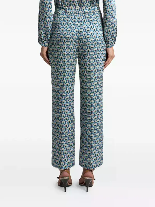 Etro Palm-motif Bootcut Trousers