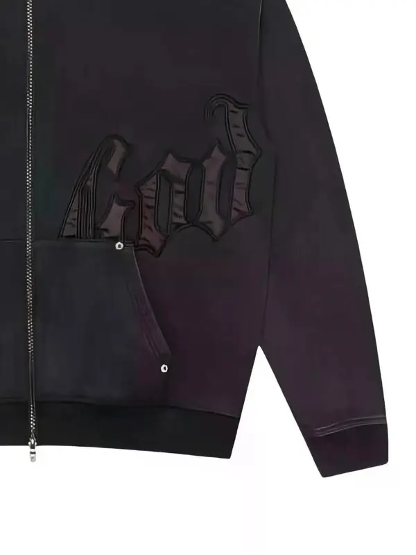 GODSPEED Logo Hooded Zip-up Sweater - Black