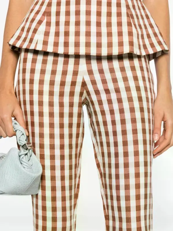 Faithfull The Brand Gingham Cropped Trousers