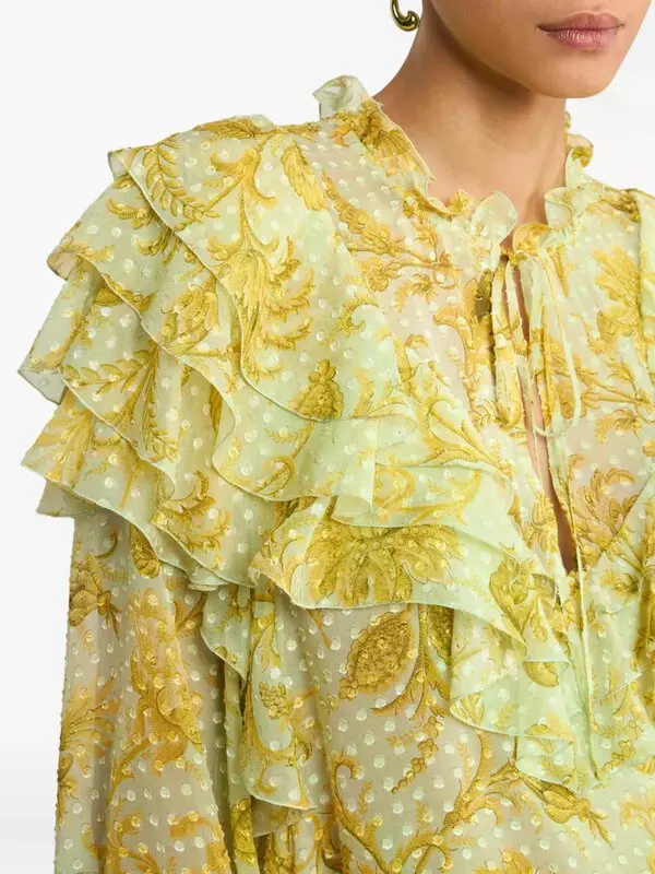 Etro Floral Print Top - Yellow