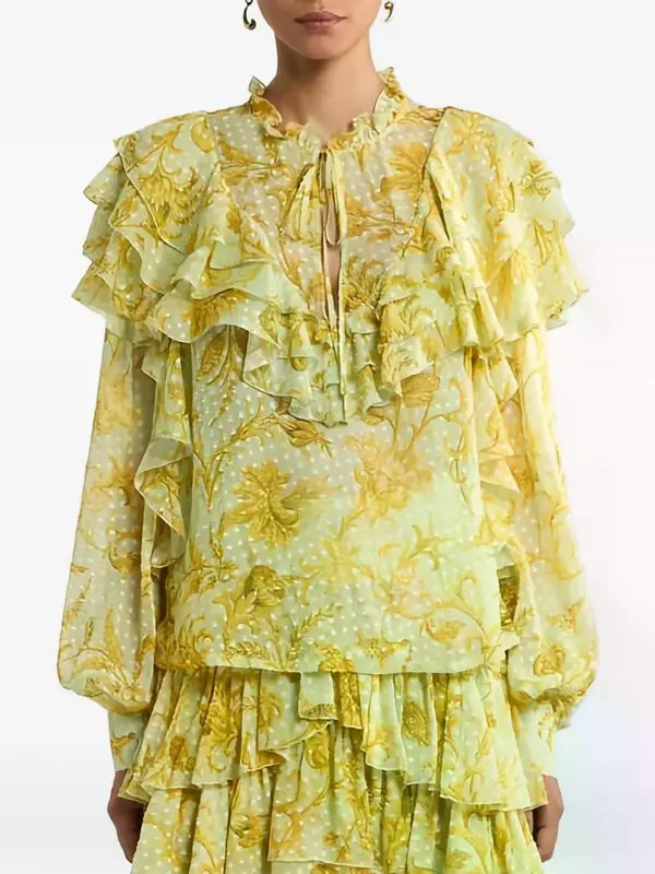 Etro Floral Print Top - Yellow