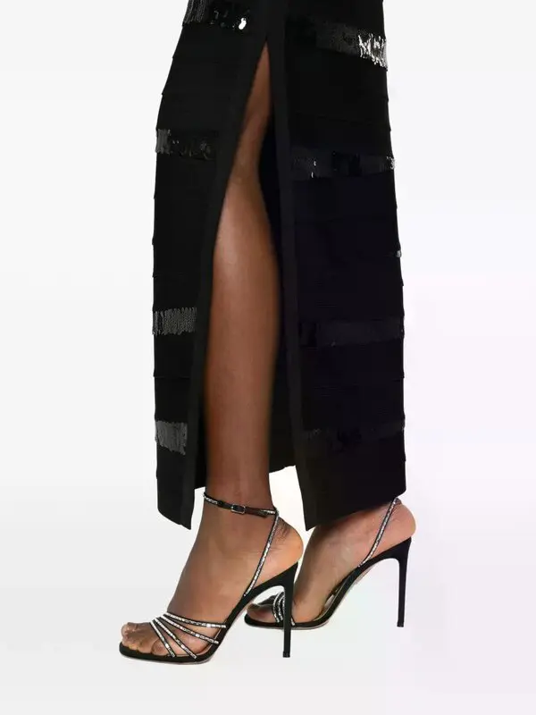 Herve Leger Chiara Gown Sequin-embellished Midi Dress