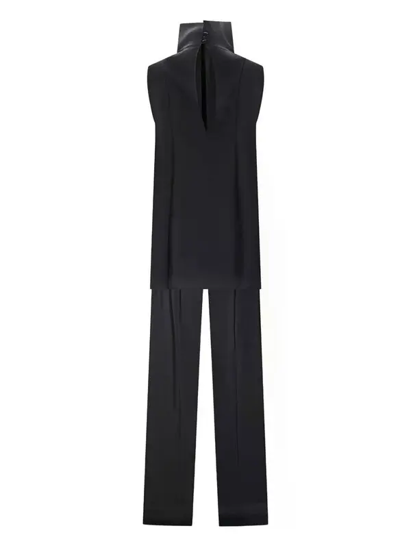 DI STAVNITSER High Neck Split Satin Top
