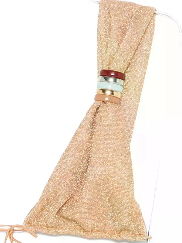 Oseree Embellished Two-piece Swimsuit - Neutrals