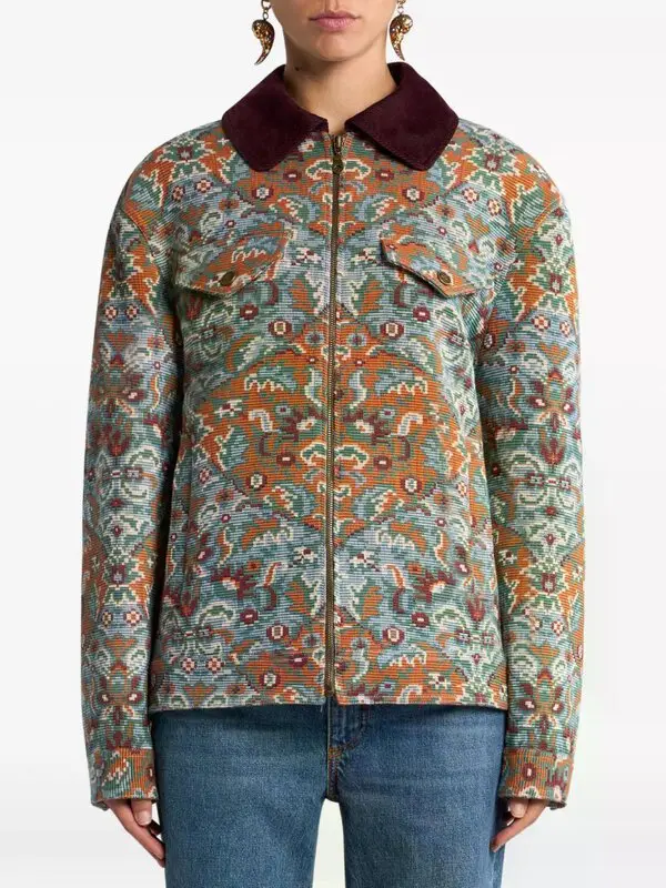Etro Zip-up Floral Jacket