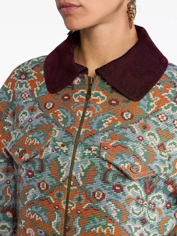 Etro Zip-up Floral Jacket