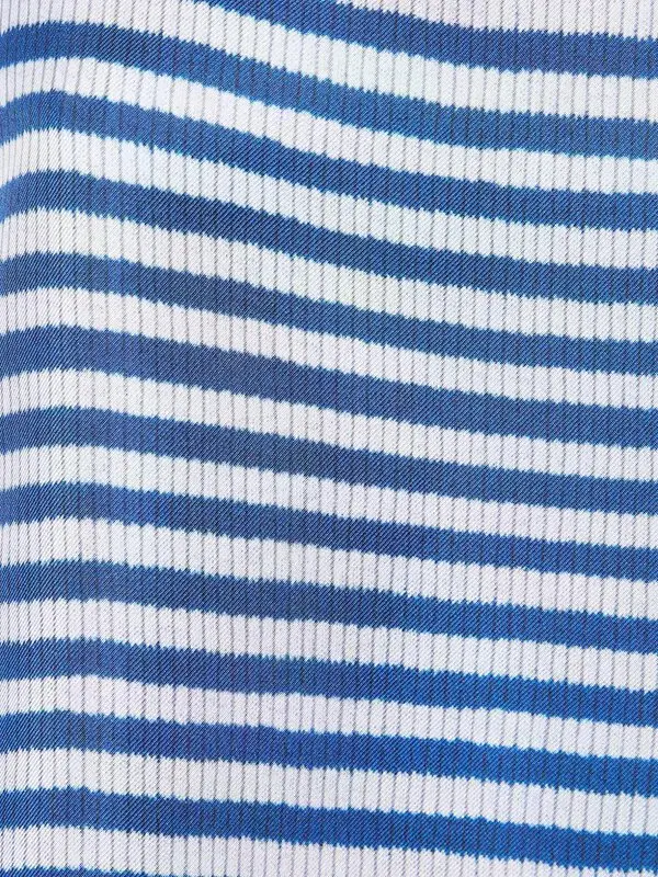 PIERRE-LOUIS MASCIA Striped Silk Tank Top - Blue