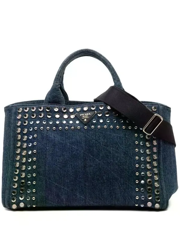 Prada Denim Canapa Bijoux Satchel