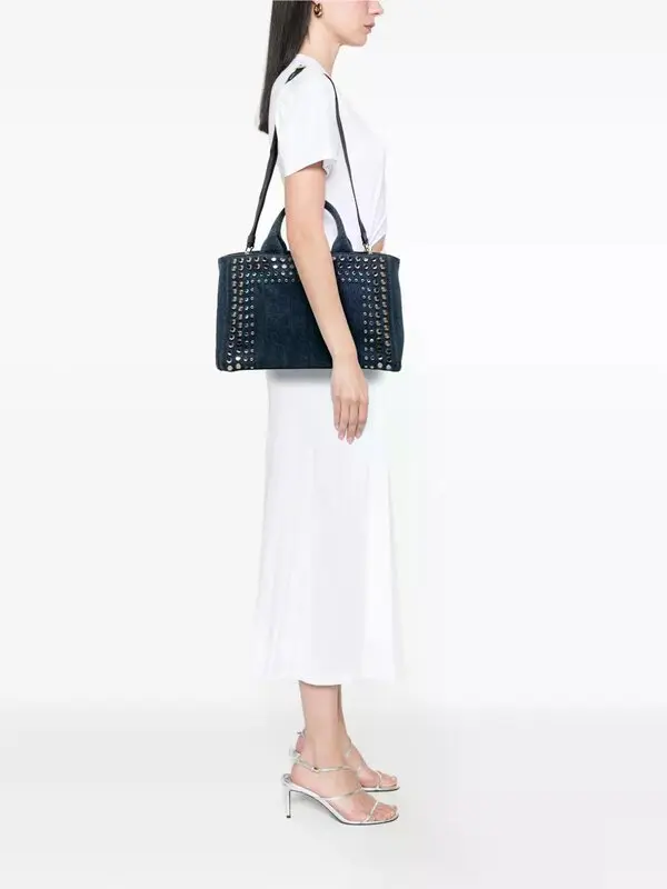 Prada Denim Canapa Bijoux Satchel