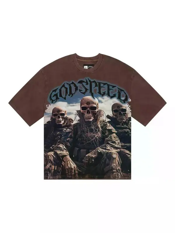 GODSPEED Squadron Graphic T-shirt - Brown