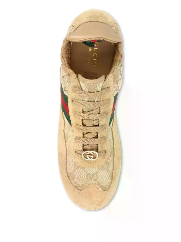 Gucci Logo Web-detail Sneakers - Neutrals