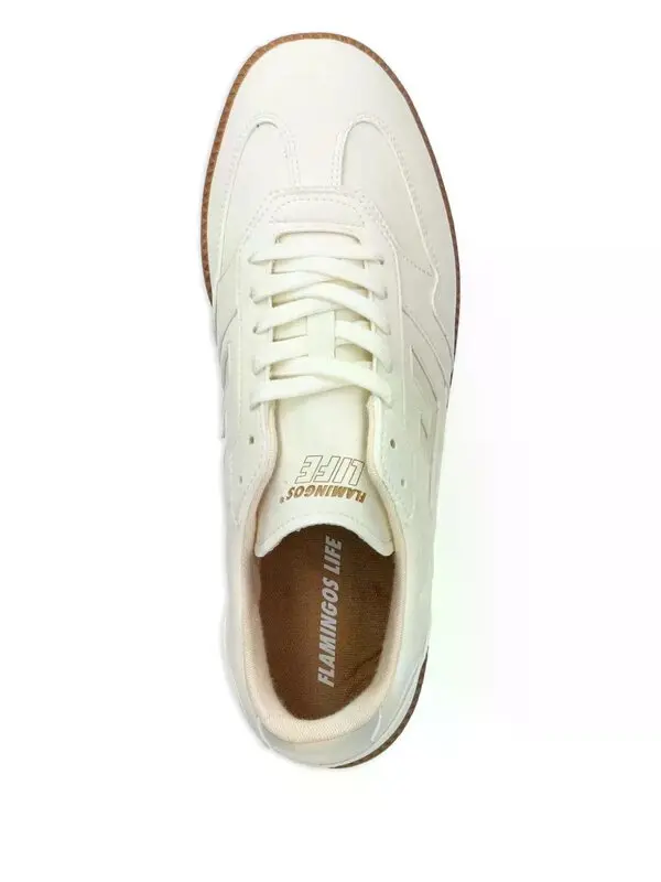 Flamingos Burela Slim Logo-appliqué Sneakers - White