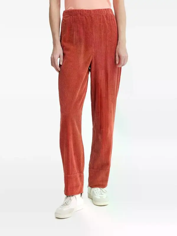 American Vintage Corduroy Trousers With Elasticated Waistband - Orange