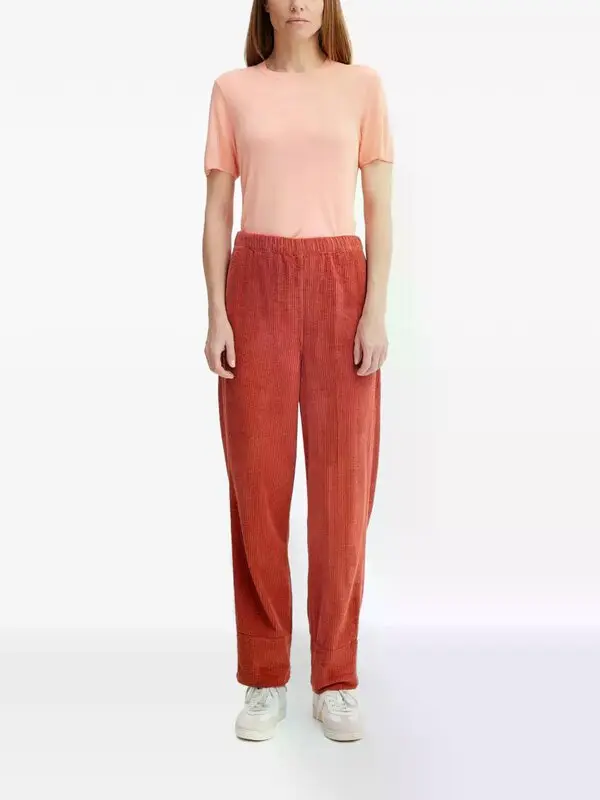 American Vintage Corduroy Trousers With Elasticated Waistband - Orange