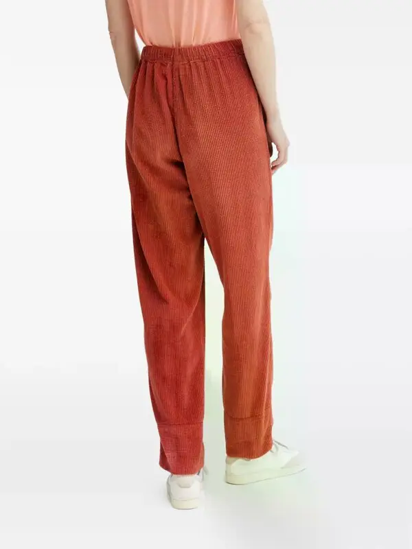 American Vintage Corduroy Trousers With Elasticated Waistband - Orange