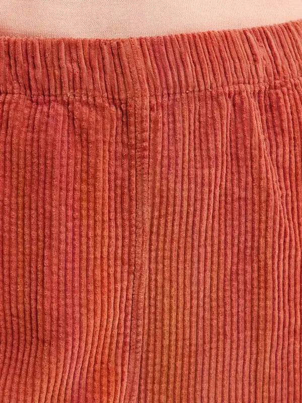 American Vintage Corduroy Trousers With Elasticated Waistband - Orange