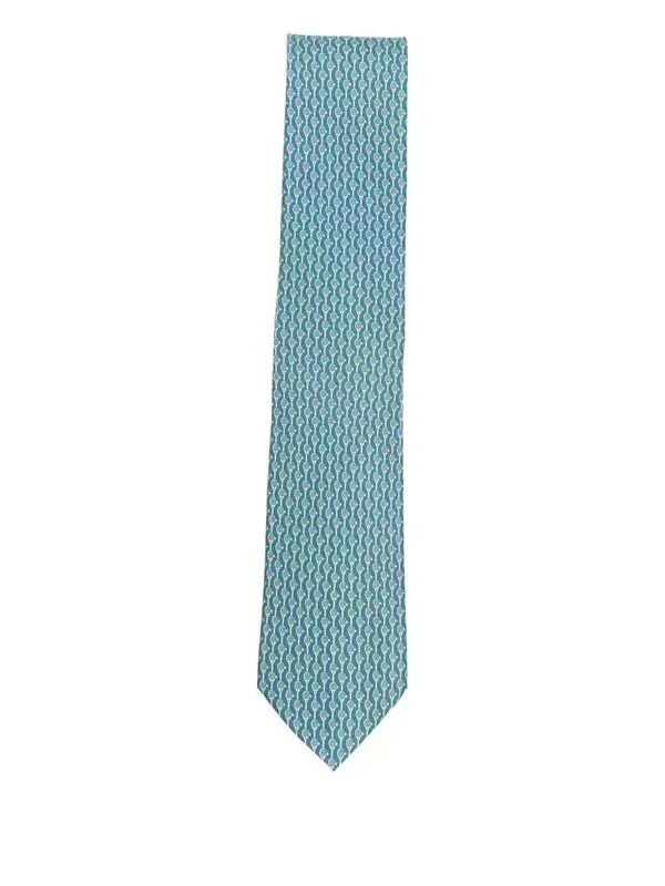 FERRAGAMO Patterned Necktie - Blue