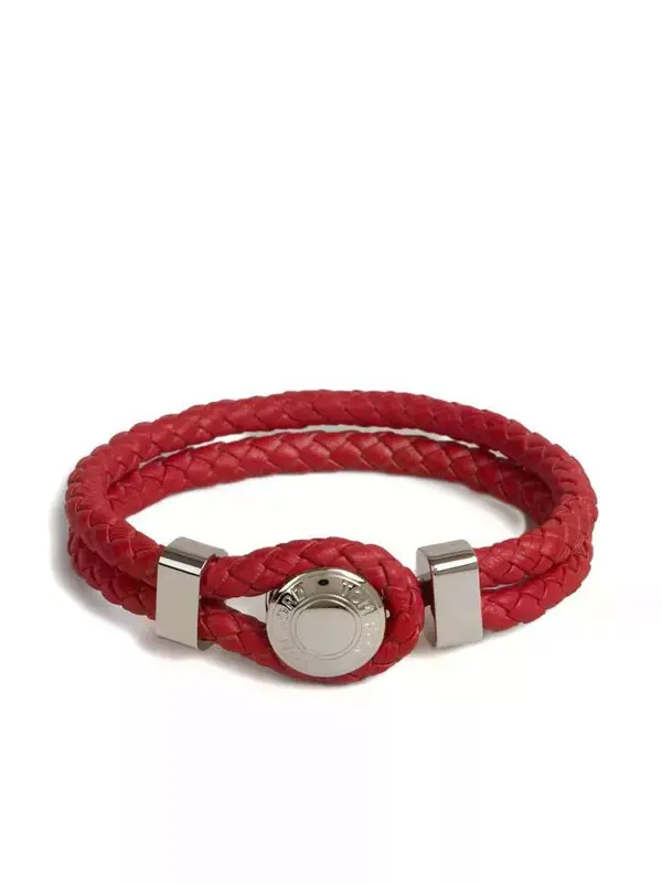 TOM FORD Braided Leather Bracelet - Red