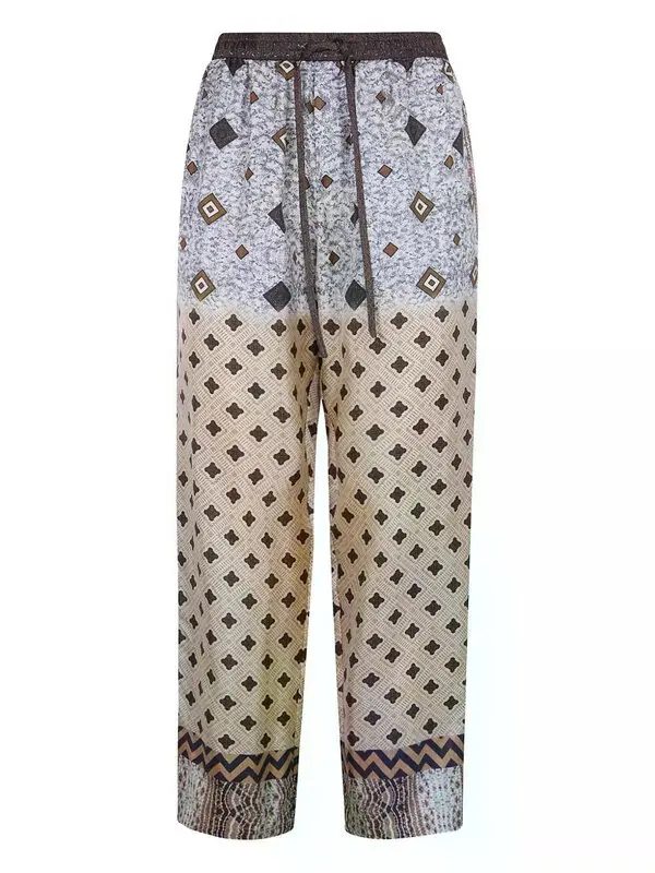 PIERRE-LOUIS MASCIA Patterned Trousers - Neutrals