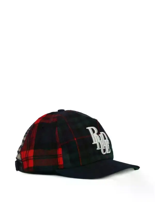 Rhude Logo-embroidered Plaid Cap