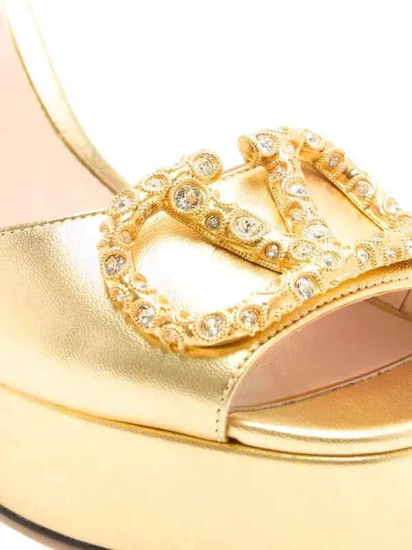 Valentino Garavani Crystal-embellished Platform Sandals