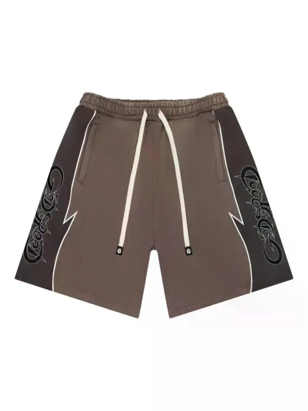 GODSPEED Halftime Graphic Track Shorts - Brown