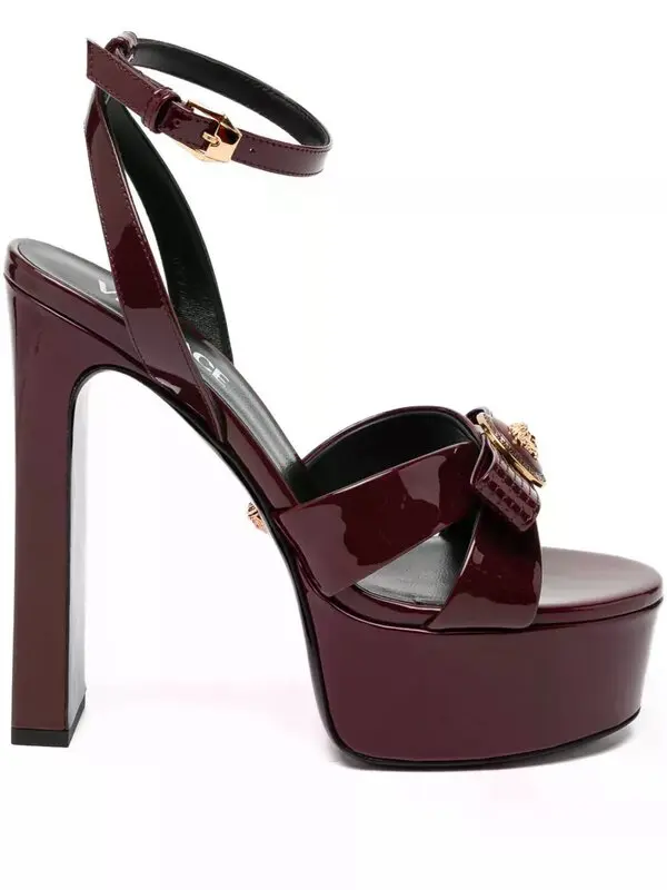 Versace 140mm Ribbon Sandals - Red
