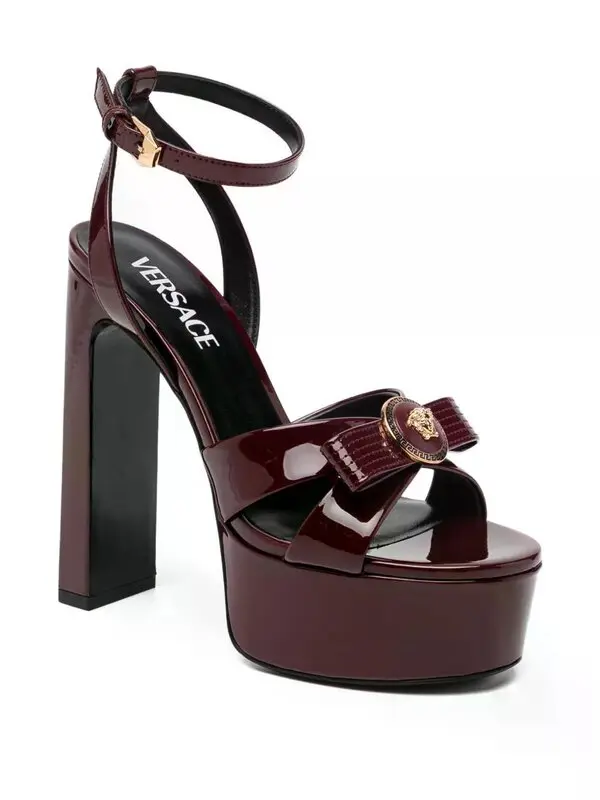 Versace 140mm Ribbon Sandals - Red