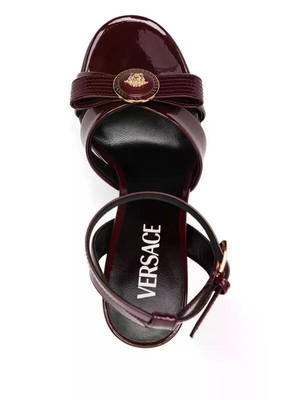 Versace 140mm Ribbon Sandals - Red