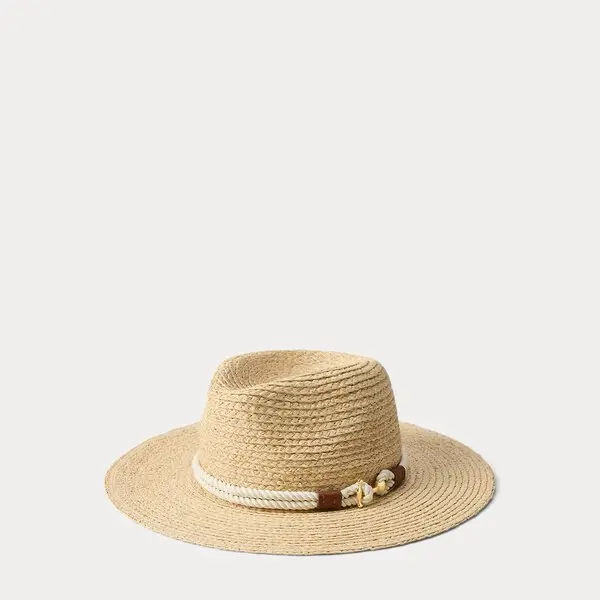 Ralph Lauren Rope-trim Raffia Fedora - Natural