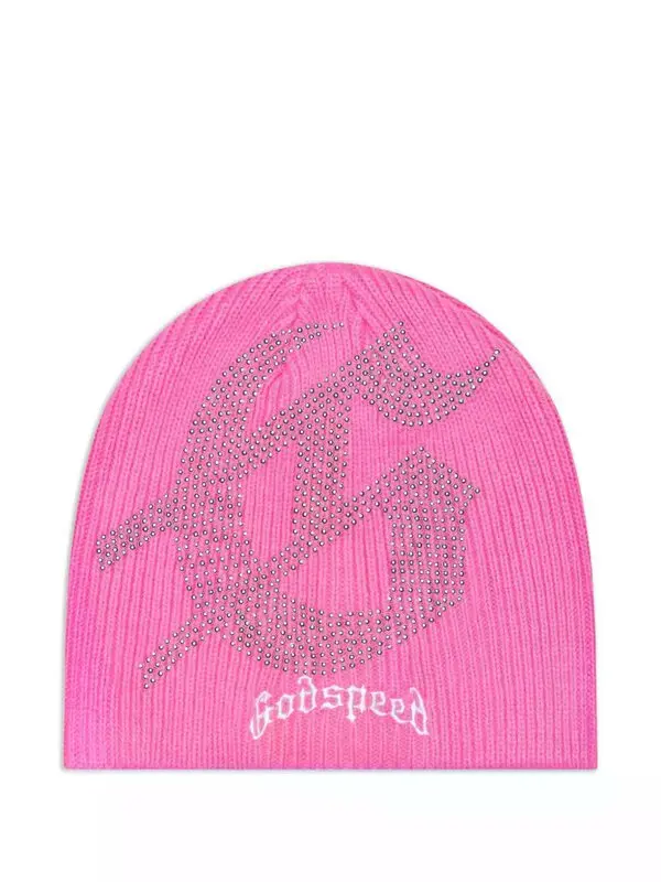 GODSPEED Studded Beanie Hat - Pink