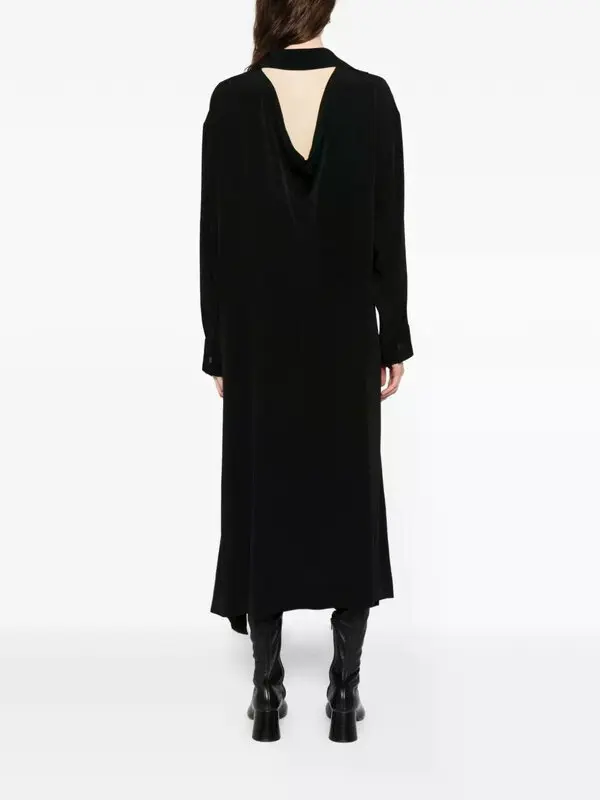 Yohji Yamamoto Crepe De Chine Wrap Dress