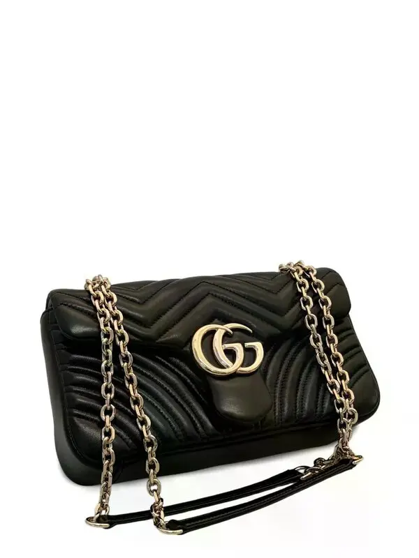 Gucci Gg Marmont Chain-strap Shoulder Bag - Black