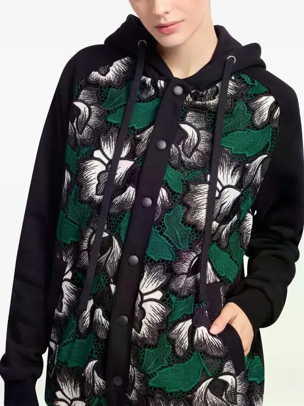 Elie Saab Long-sleeve Macramé Hoodie