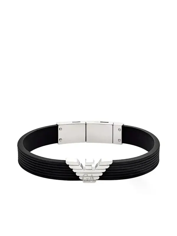 Emporio Armani Logo-detail Bracelet - Silver