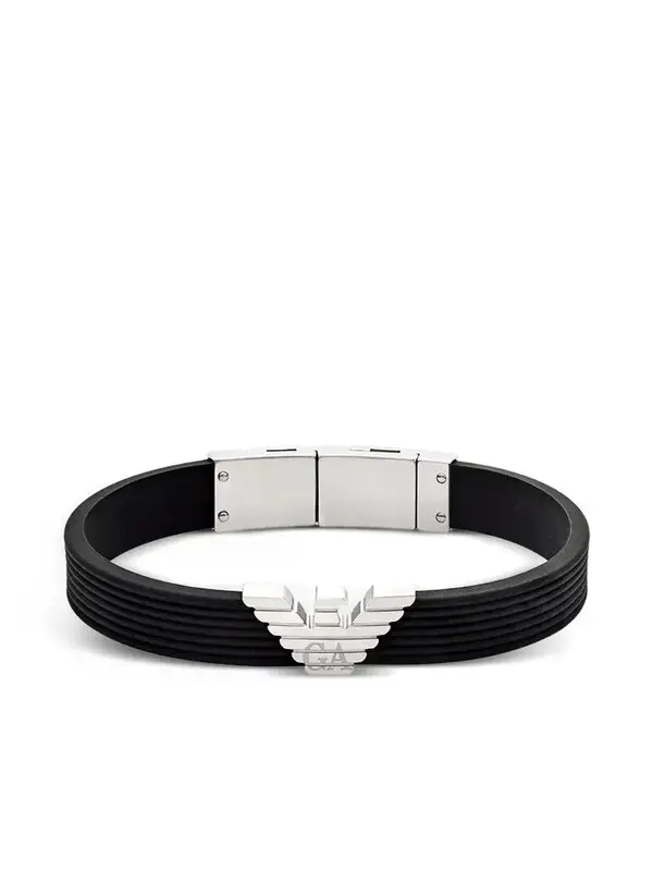 Emporio Armani Logo-detail Bracelet - Silver
