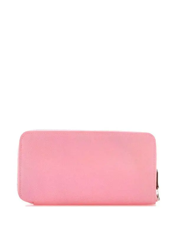 Hermès Azap Zip Around Wallet Silk'in Epsom Long Small Wallets - Pink