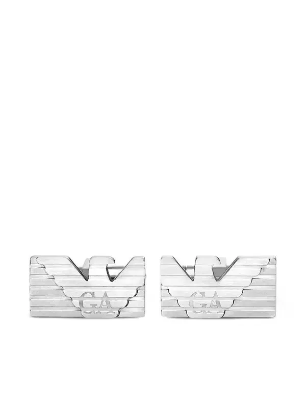 Emporio Armani Logo-motif Cufflinks - Silver