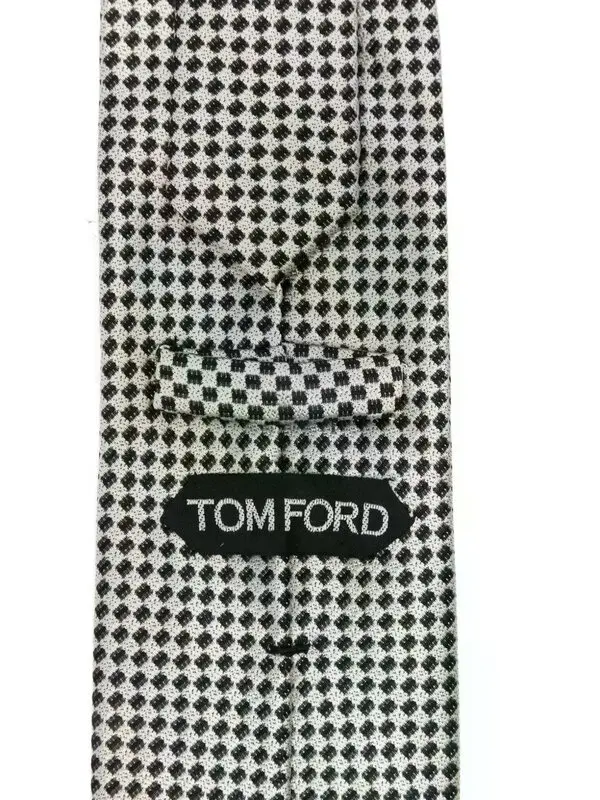 TOM FORD Patterned Neck Tie - Grey