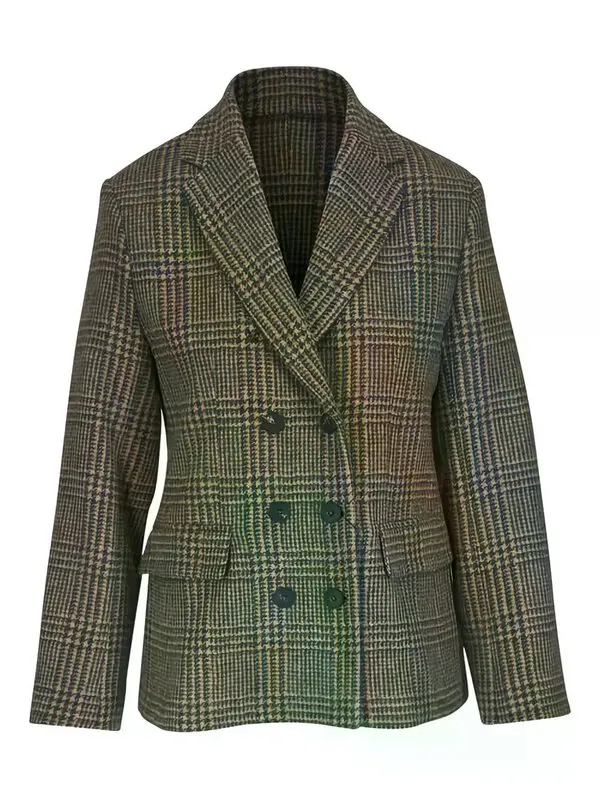Antonelli Firenze Double-breasted Plaid Blazer