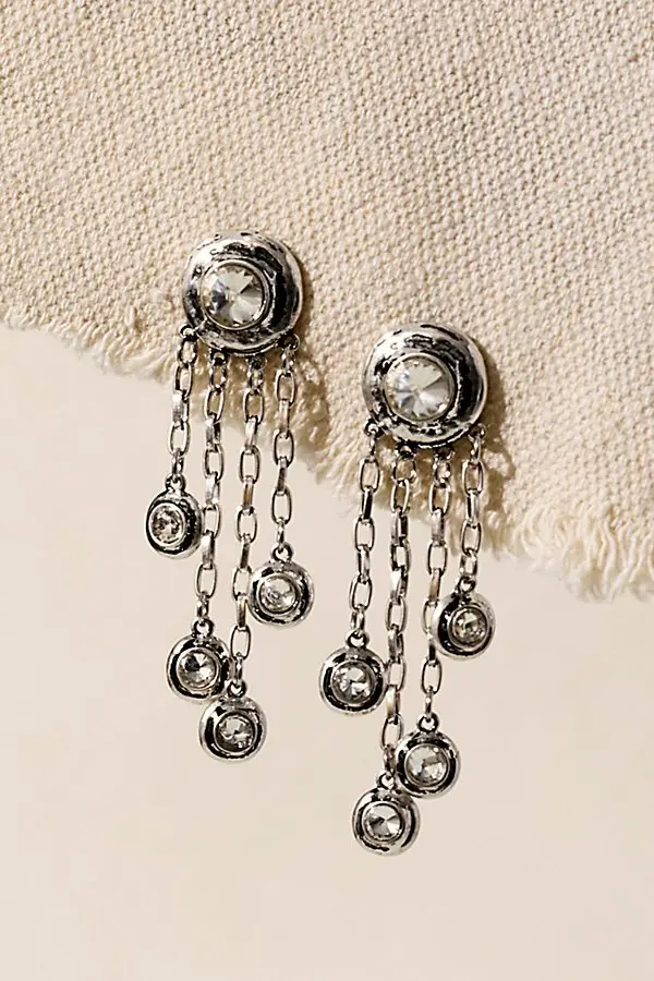Free People Hidden Gem Statement Earrings - Silver