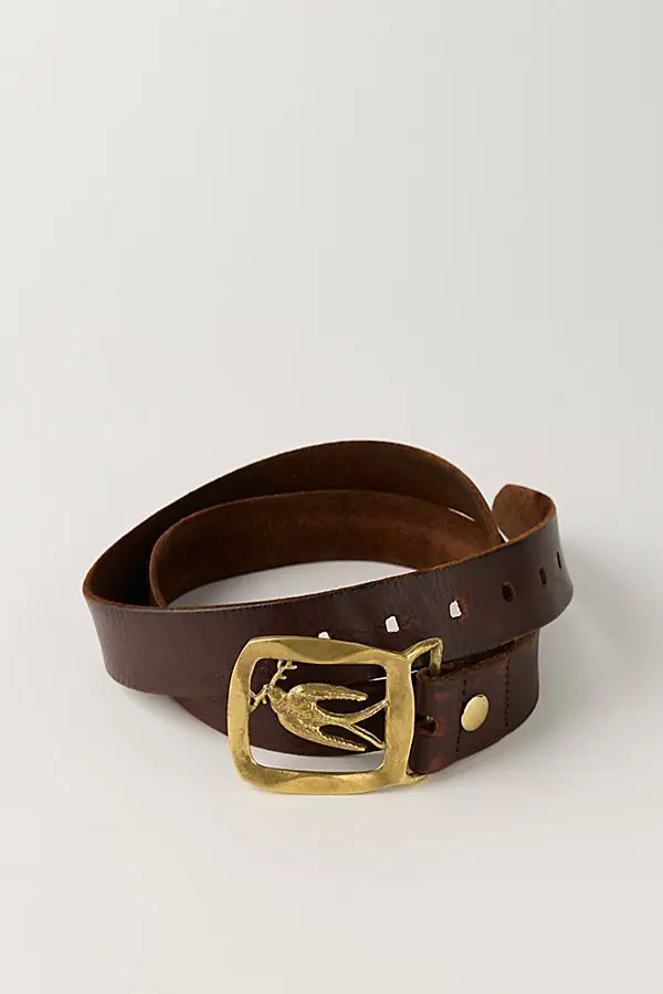 ALKEMIE Dove Leather Belt - Cognac