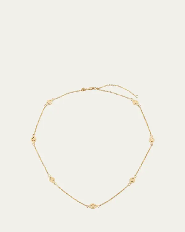 SYDNEY EVAN 14k Yellow Gold Evil Eye Chain Necklace