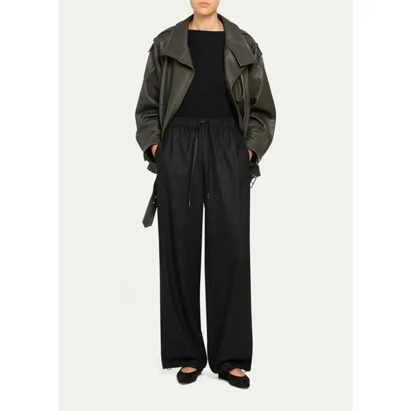 Vince Oversized Leather Aviator Jacket