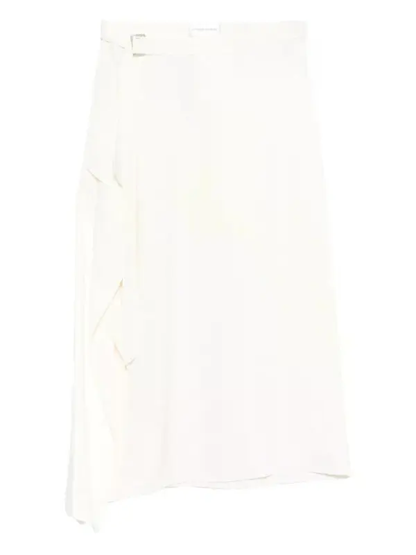 Christian Wijnants Buckle Draped Midi Skirt - Neutrals